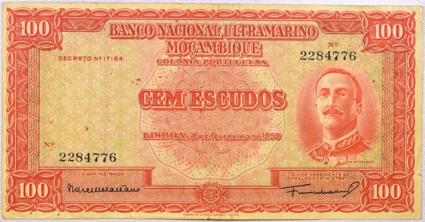 Mozambique 100 Escudos1950
