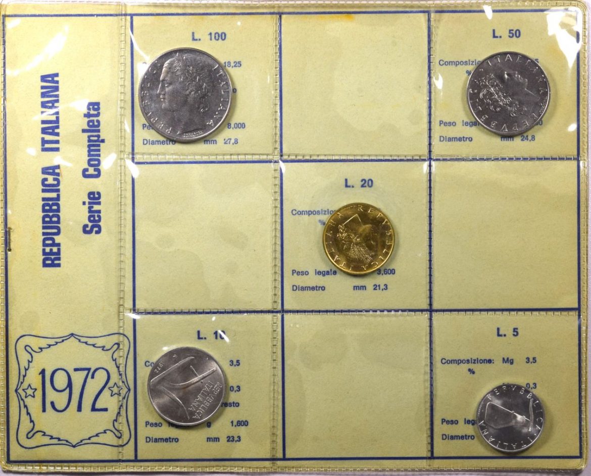 Italy 1972 Coin Set - GREEKCOINS Αγορές Πωλήσεις Νομισμάτων