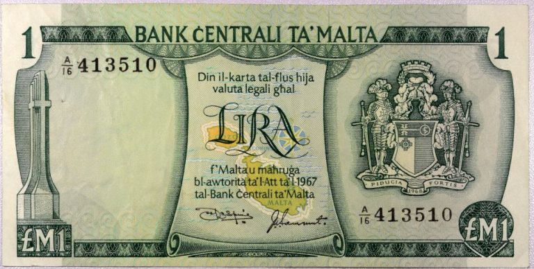 Banknote Malta Lira